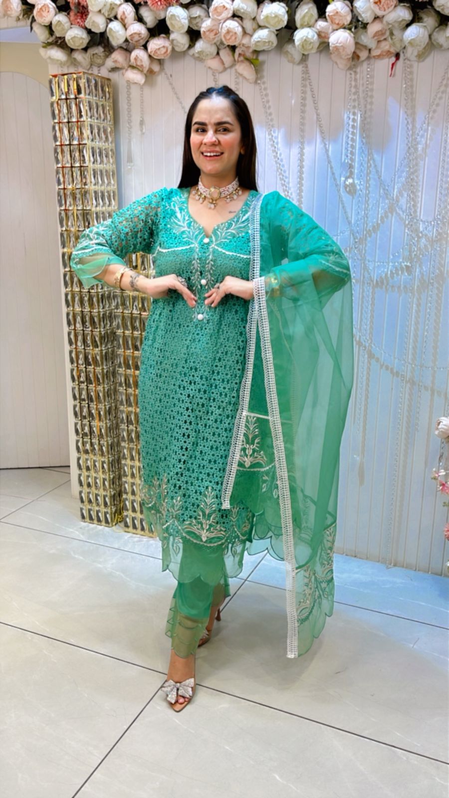 Beautiful Embroidery With Cut Work Suit PC1185 – PriyankasCollection