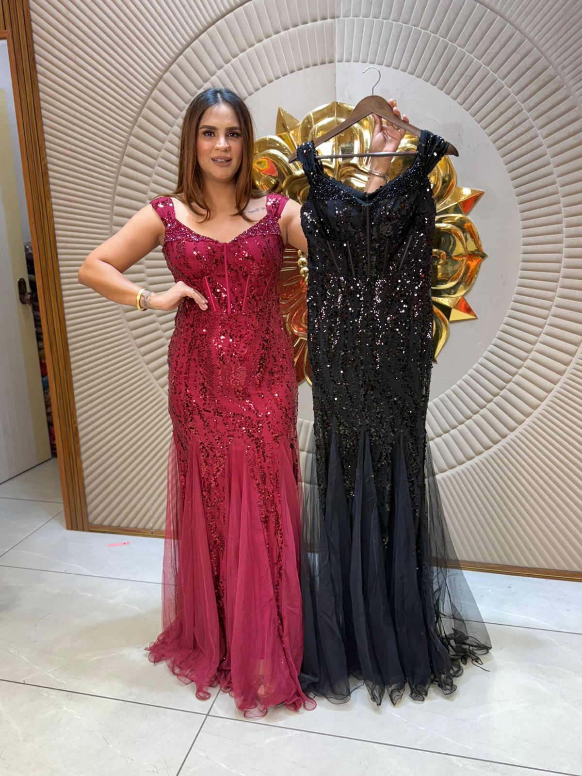 Beautiful Party Wear Dress With Net Work PC2101 – PriyankasCollection